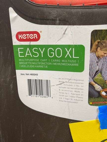 KETER EASY GO XL MULTIPURPOSE GARDEN CART - Earl's Auction Company