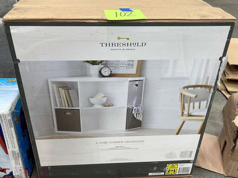 (2) THRESHOLD 4 CUBE CORNER ORGANIZERS IN BOXES - Earl's Auction Company