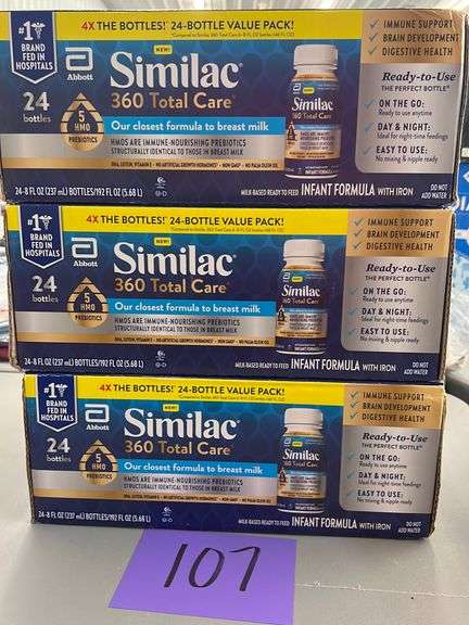 3 BOXES OF SIMILAC READY TO USE INFANT FORMULA - Earl's Auction Company