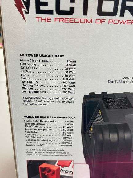 VECTOR 6 IN 1 PORTABLE POWER STATION IN BOX - Earl's Auction Company