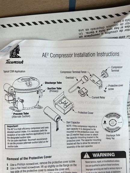 (2) TECUMSEH COMPRESSORS IN BOXES - Earl's Auction Company