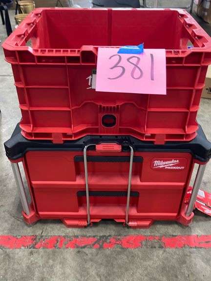 MILWAUKEE PACKOUT 2 DRAWER TOOL BOX & CRATE - Earl's Auction Company