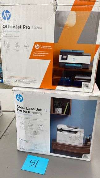 AS IS - HP OFFICEJET PRO PRINTER & HP COLOR LASER JET PRO MFP PRINTER ...