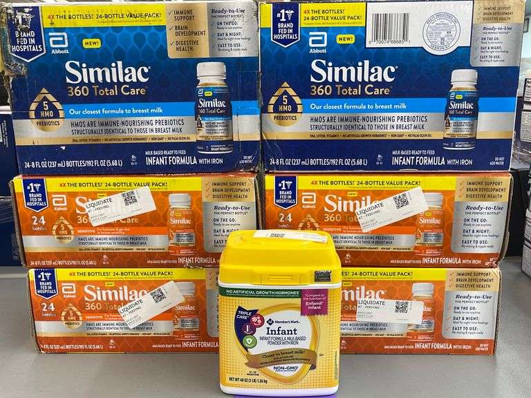 6 CASES OF SIMILAC INFANT FORMULA & 1 CAN OF MEMBERS MARK FORMULA ...