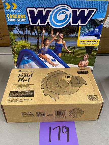 OVERSIZED PARROT FLOAT & WOW CASCADE POOL SLIDE IN BOXES - Earl's ...