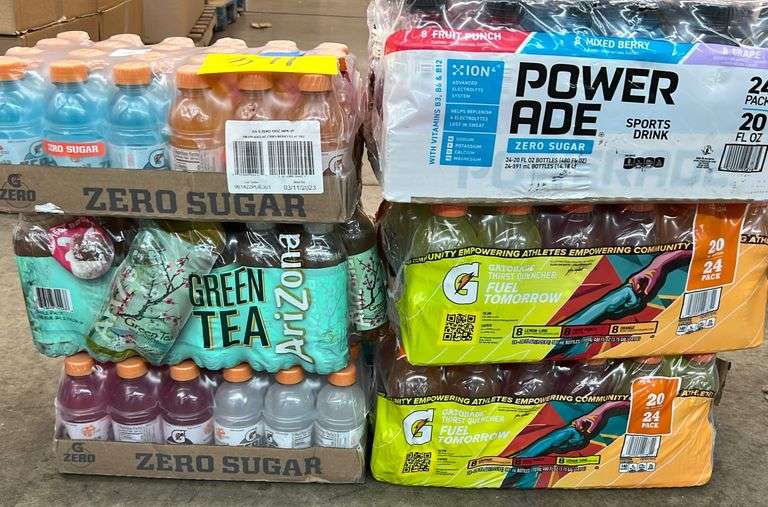 6 PACKS OF BEVERAGES-POWERADE, GATORADE, GREEN TEA - Earl's Auction Company
