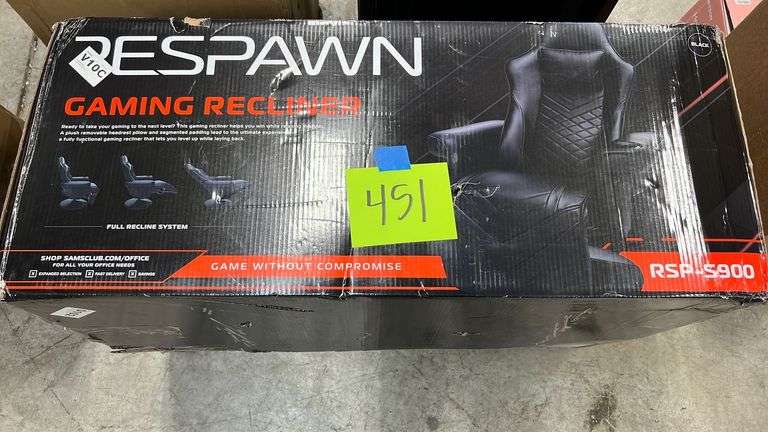 RESPAWN GAMING RECLINER IN BOX - Earl's Auction Company