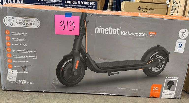 SEGWAY NINEBOT KICK SCOOTER IN BOX MODEL F30S - Earl's Auction Company