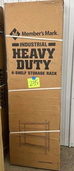 HEAVY DUTY 4 SHELF STORAGE RACK IN BOX - Earl's Auction Company