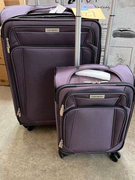 2PC SAMSONITE SOFT SHELL ROLLING LUGGAGE SET - PURPLE SMOKE - Earl's ...