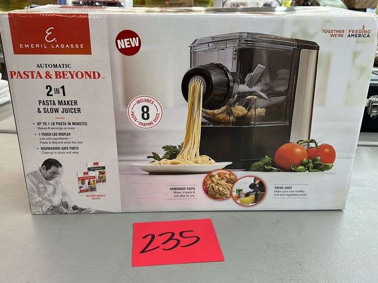 EMERIL LAGASSE 2 IN 1 PASTA MAKER IN BOX - Earl's Auction Company