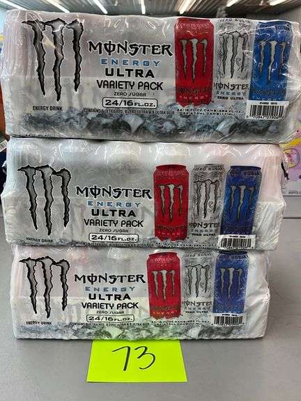 (3) PACKS OF MONSTER ULTRA ENERGY VARIETY PACKS - Earl's Auction Company