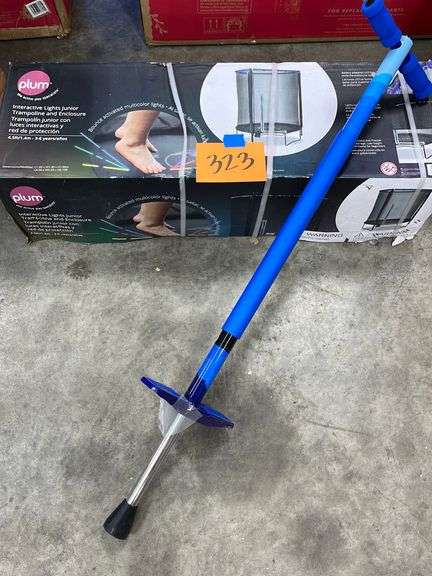 PLUM INTERACTIVE JUNIOR TRAMPOLINE & KIDS POGO STICK - Earl's Auction ...