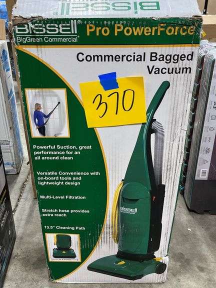 BISSELL COMMERCIAL BAGGED VACUUM IN BOX - Earl's Auction Company