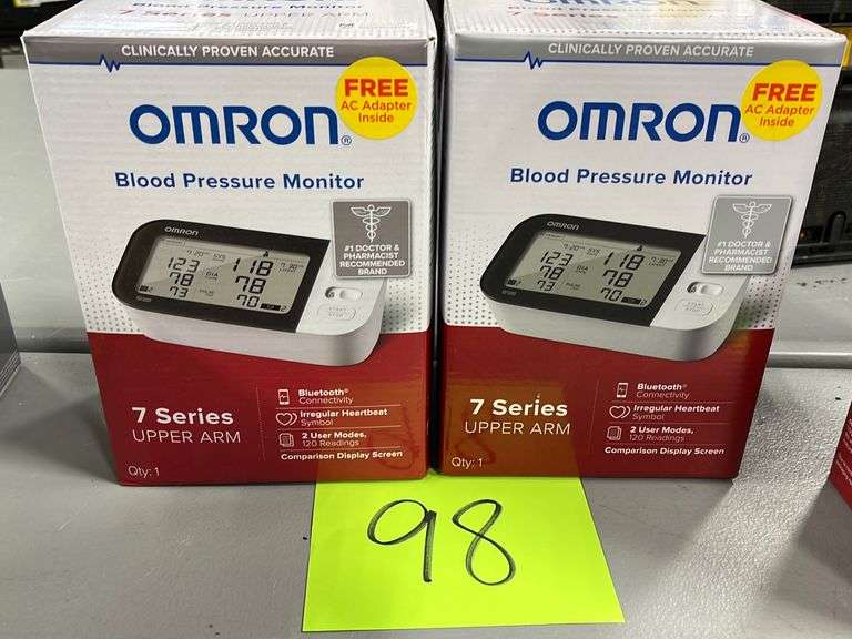(2) OMRON BLOOD PRESSURE MONITORS IN BOXES - Earl's Auction Company
