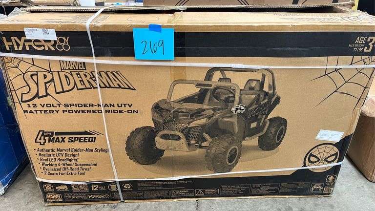 HYPER TOY CO MARVEL SPIDERMAN KIDS RIDE ON IN BOX - Earl's Auction Company