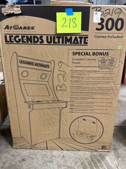 AT GAMES LEGENDS ULTIMATE ARCADE GAME IN BOX - Earl's Auction Company
