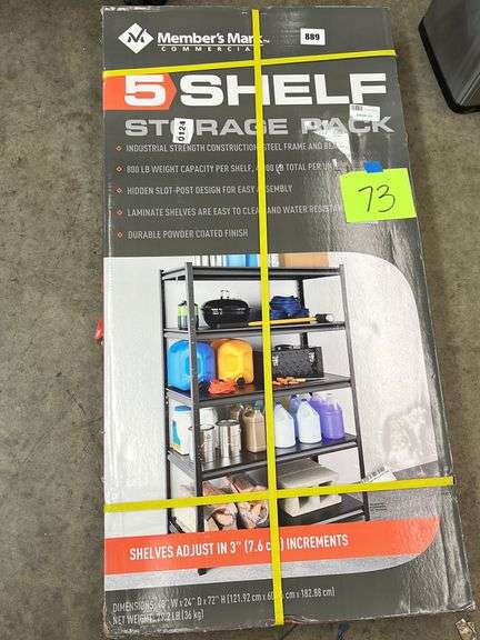 5 SHELF STORAGE RACK IN BOX - Earl's Auction Company