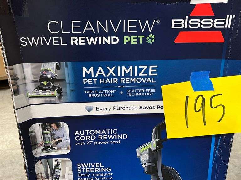 BISSELL REWIND VACUUM IN BOX - Earl's Auction Company