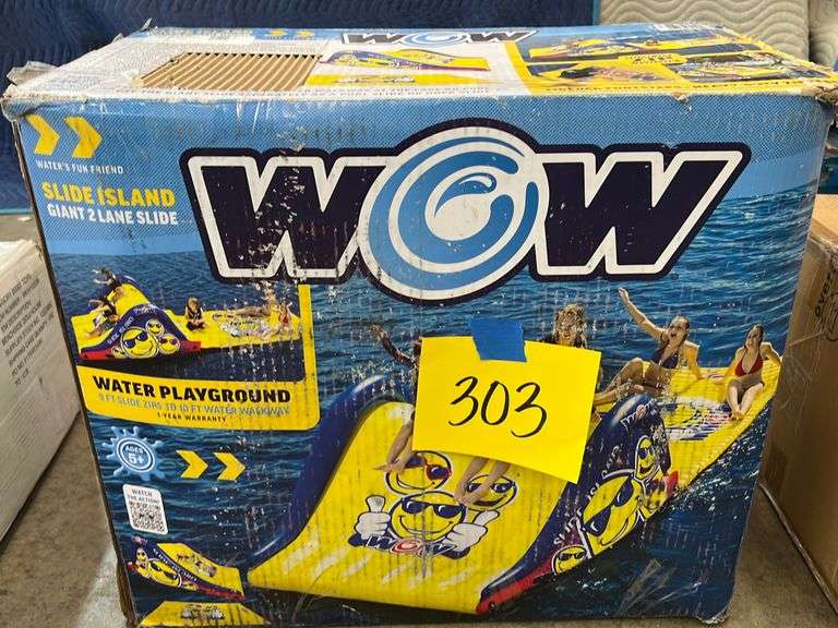 WOW INFLATABLE SLIDE ISLAND WATER PLAYGROUND IN BOX - Earl's Auction ...