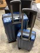 2PC SAMSONITE HARD SHELL ROLLING LUGGAGE SET - NAVY - Earl's Auction ...
