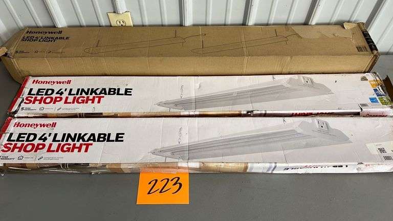 (4) HONEYWELL LED 4FT LINKABLE SHOP LIGHTS IN BOXES - Earl's Auction ...
