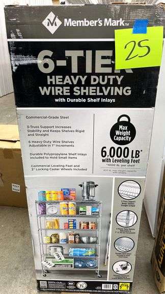 SEVILLE 6 TIER SHELVING RACK IN BOX - Earl's Auction Company