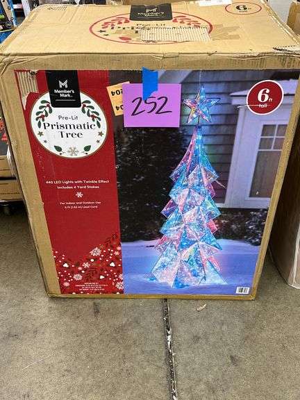PRE-LIT PRISMATIC TREE IN BOX - Earl's Auction Company