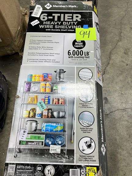 SEVILLE 6 TIER SHELVING RACK IN BOX - Earl's Auction Company