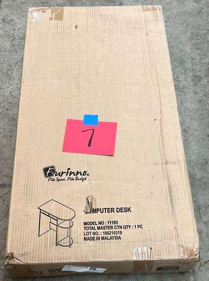 FURINNO COMPUTER DESK IN BOX - Earl's Auction Company