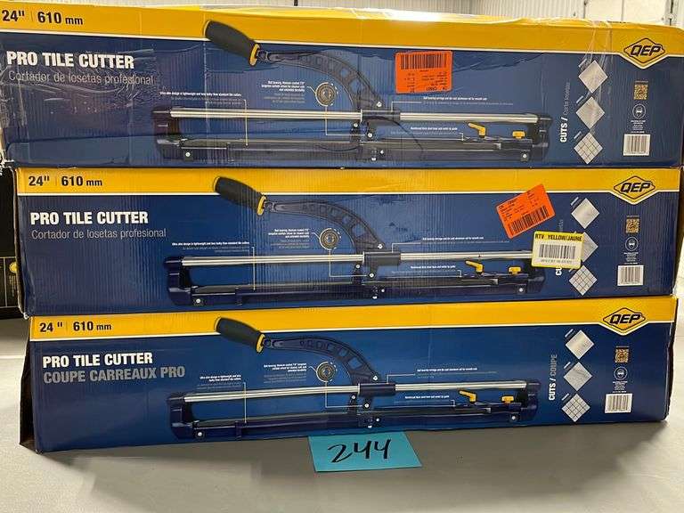 (3) QEP PRO TILE CUTTERS IN BOXES - Earl's Auction Company