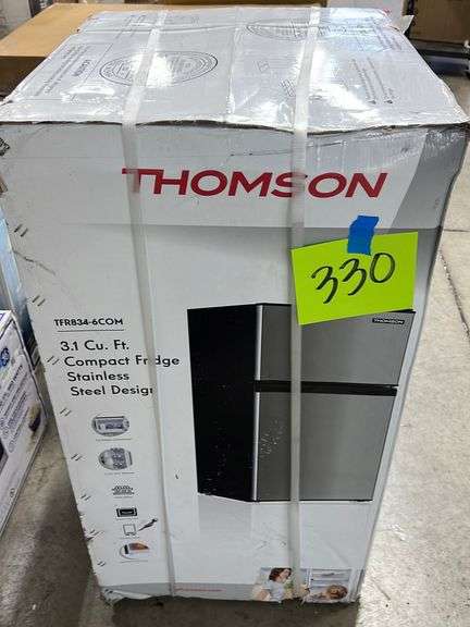 THOMSON 3.1CU FT REFRIGERATOR IN BOX - Earl's Auction Company