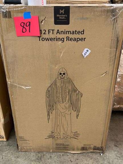 12FT ANIMATED TOWERING REAPER IN BOX - Earl's Auction Company