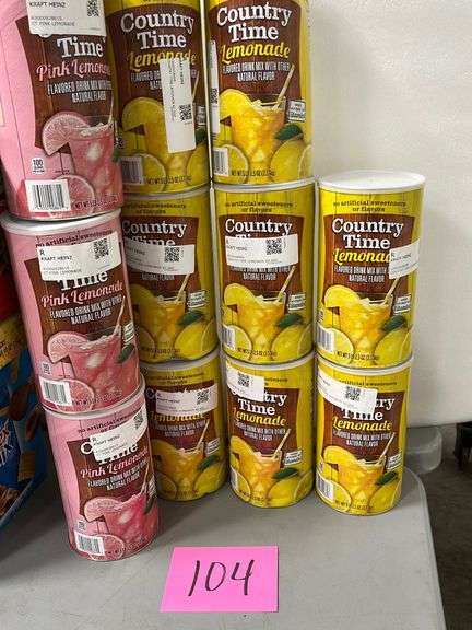 (11) CONTAINERS OF COUNTRY TIME LEMONADE MIX - Earl's Auction Company