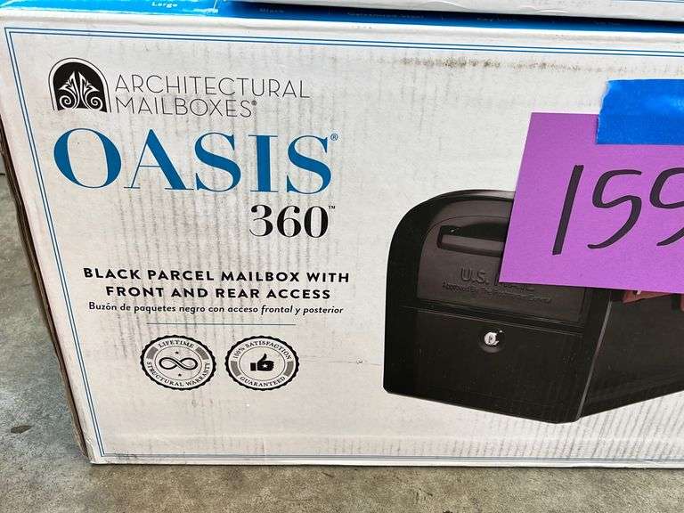 OASIS BLACK PARCEL MAILBOX & WALL MOUNTED MAILBOX IN BOXES - Earl's ...
