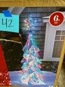 6FT PRE LIT PRISMATIC TREE IN BOX - Earl's Auction Company