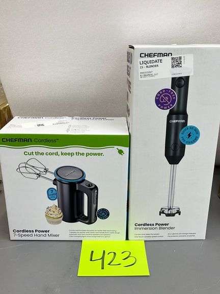 CHEFMAN BAND MIXER & IMMERSION BLENDER IN BOXES - Earl's Auction Company