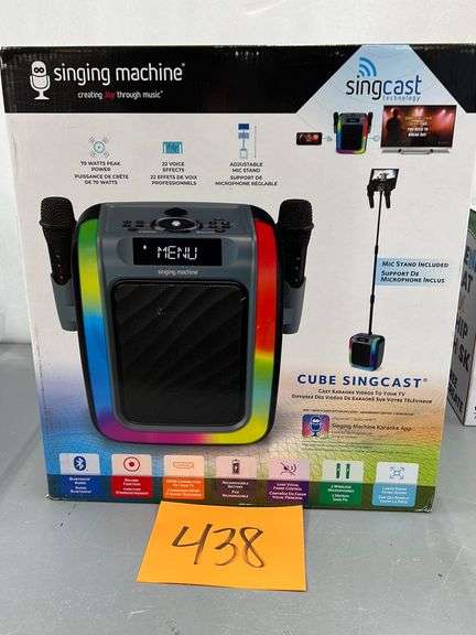 SINGING MACHINE CUBE SINGCAST IN BOX - Earl's Auction Company