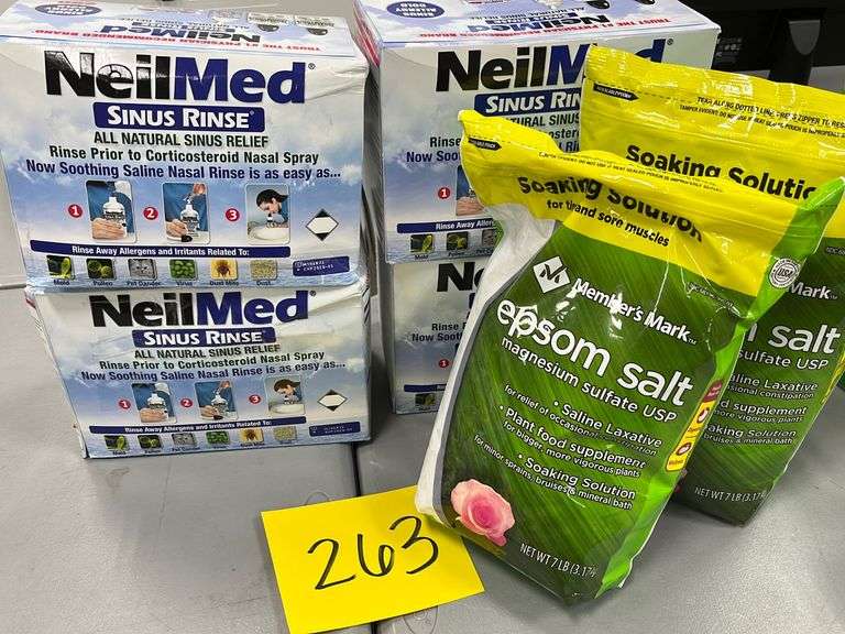 (4) NEILMED SINUS RINSE KITS & (2) BAGS OF EPSOM SALT - Earl's Auction ...