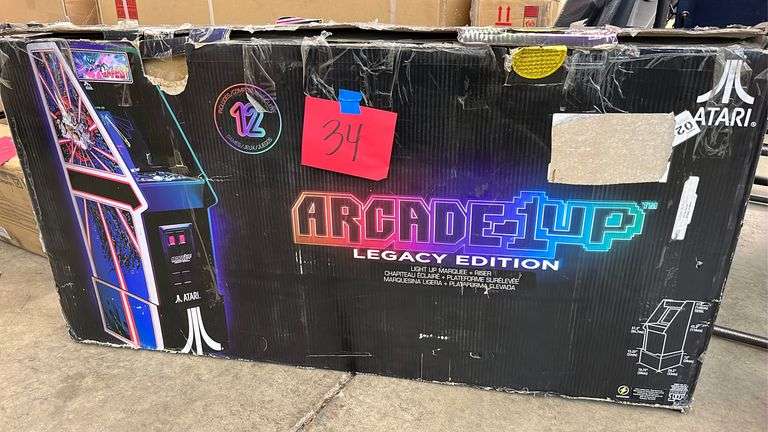 ARCADE 1UP ATARI LEGACY ARCADE GAME W/ RISER IN BOX - Earl's Auction ...