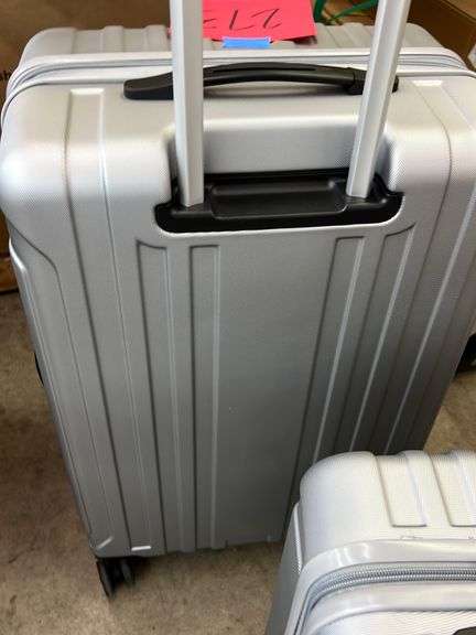 2PC SAMSONITE HARD SHELL ROLLING LUGGAGE SET - SILVER - Earl's Auction ...