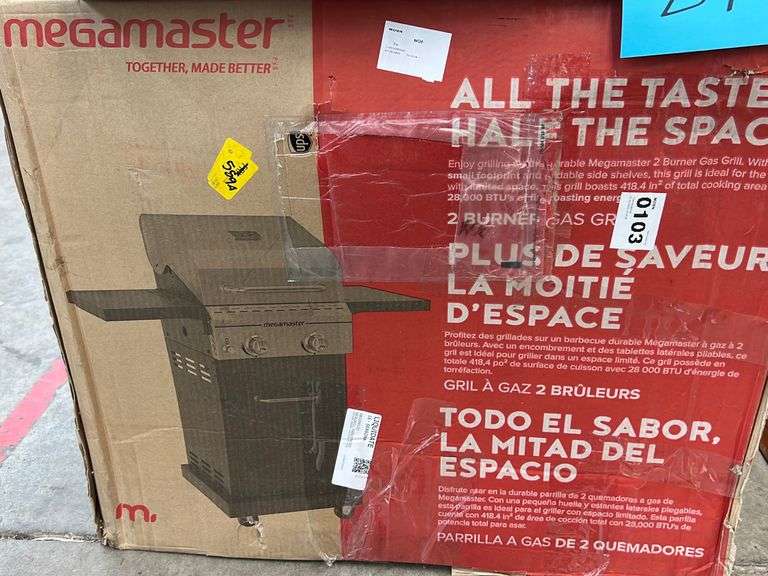 MEGA MASTER 2 BURNER GAS GRILL IN BOX - Earl's Auction Company