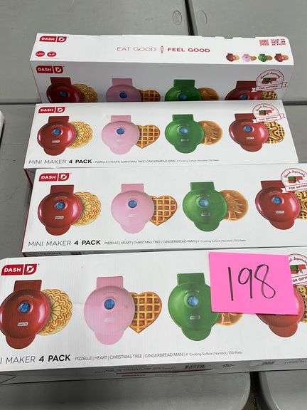 (16) MINI WAFFLE MAKERS IN BOXES - Earl's Auction Company