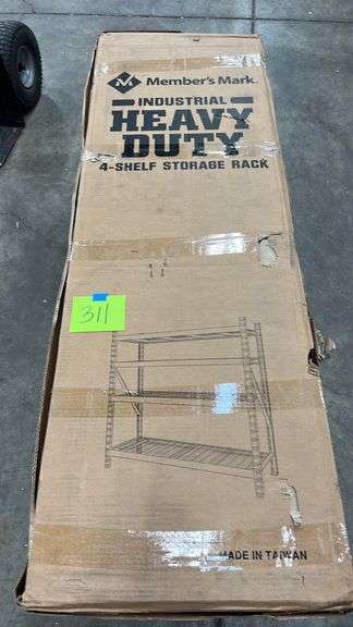 HEAVY DUTY 4 SHELF STORAGE RACK IN BOX - Earl's Auction Company