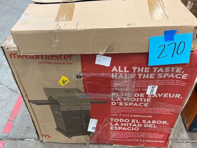 MEGA MASTER 2 BURNER GAS GRILL IN BOX - Earl's Auction Company