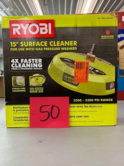 RYOBI 15" SURFACE CLEANER IN BOX - Earl's Auction Company