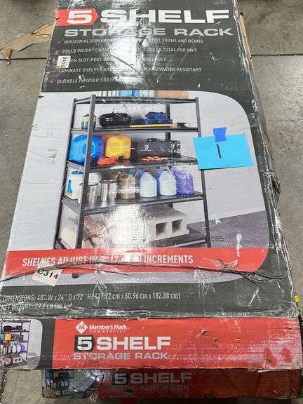 (4) 5-SHELF STORAGE RACKS IN BOX - Earl's Auction Company
