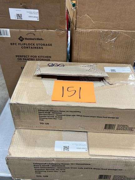 MISC LOT OF FOOD STORAGE CONTAINERS IN BOXES - Earl's Auction Company