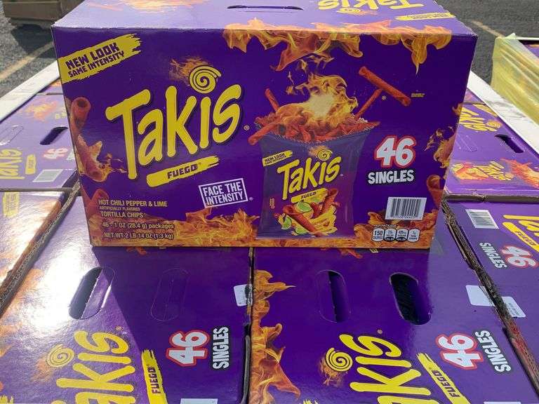 (12) BOXES OF TAKIS CHIPS (46 INDIVIDUAL BAGS PER BOX - Earl's Auction ...