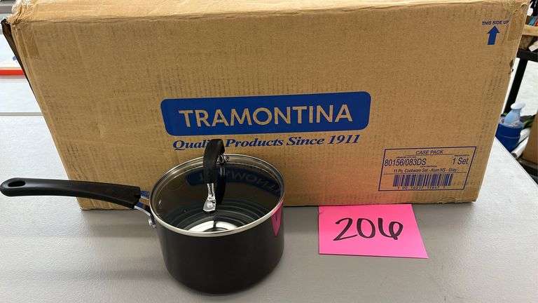 TRAMONTINA 11PC COOKWARE SET IN BOX - Earl's Auction Company